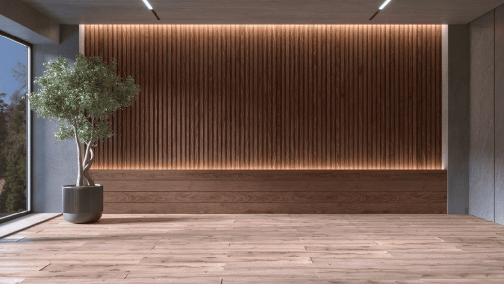 Ideas con paneles ranurados WPC - Kinara