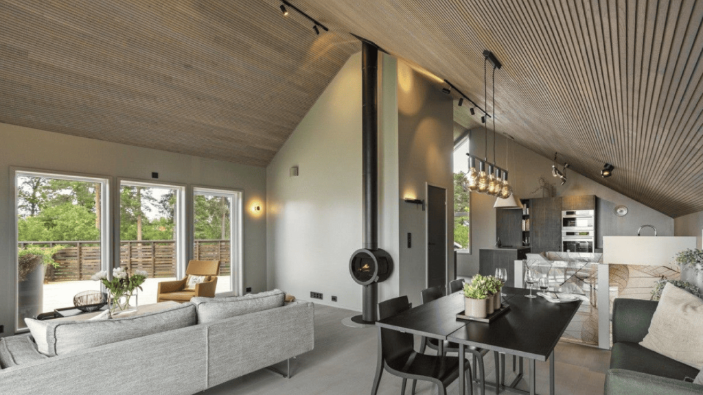 Ideas con paneles ranurados WPC - Kinara